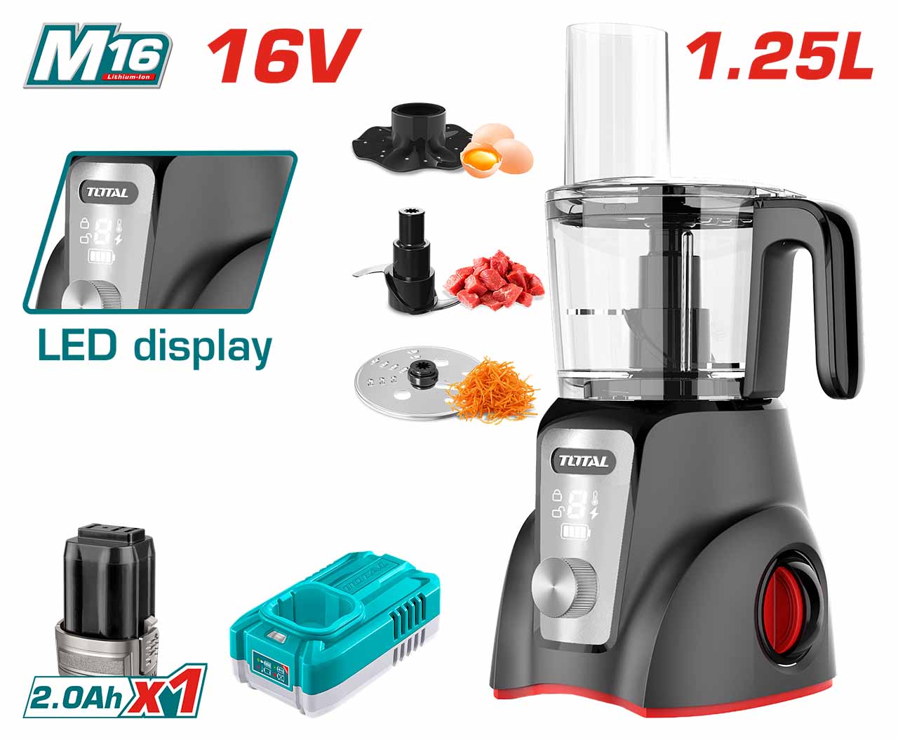 TOTAL TMG027K Cordless Food Processor | SATCO