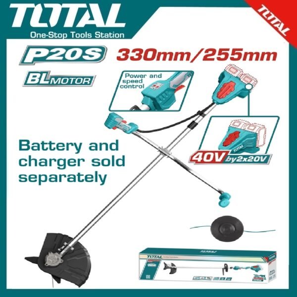 TOTAL TSTLI20018 Cordless String Trimmer And Brush Cutter | SATCO