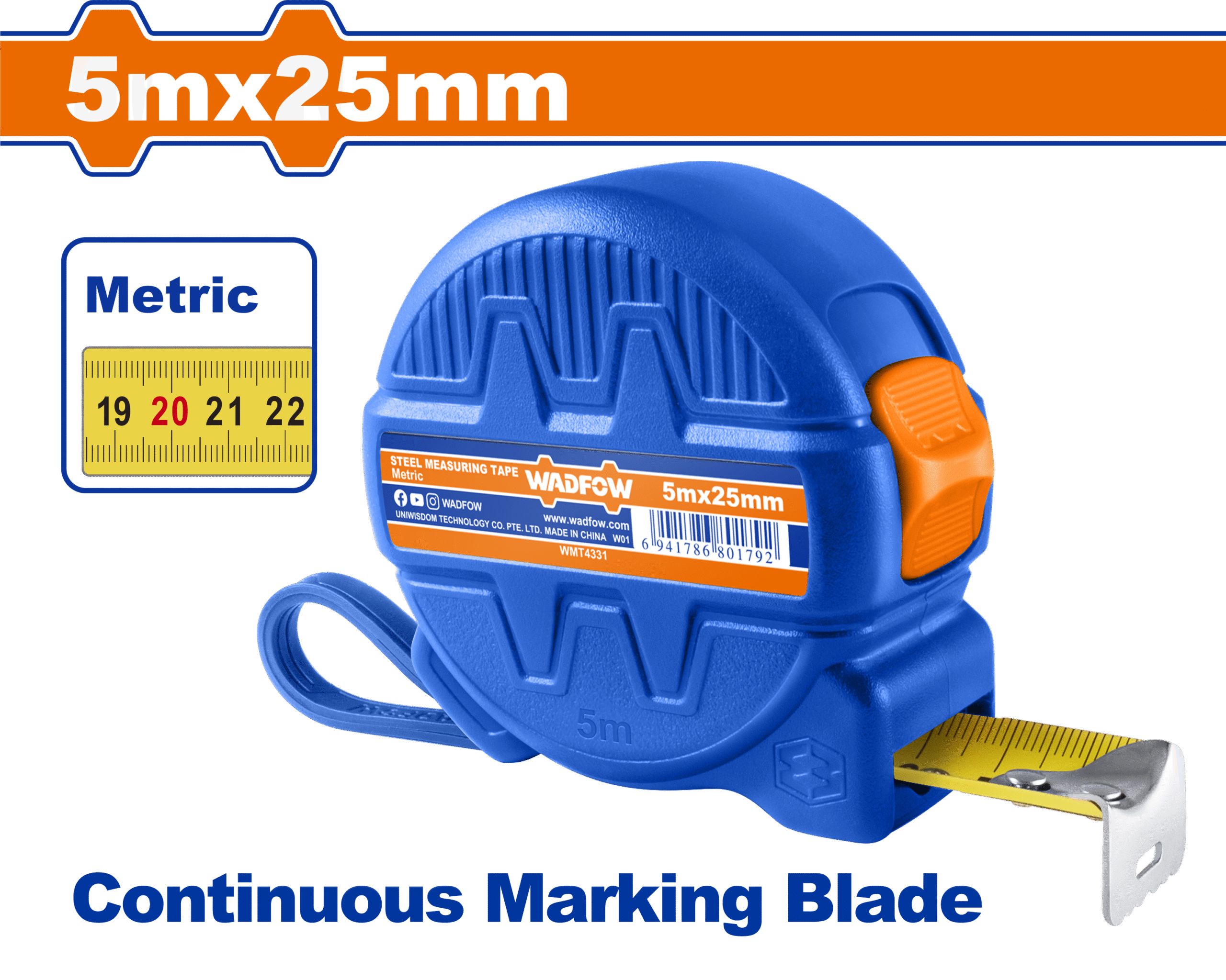 WADFOW WMT4331 Steel Measuring Tape | SATCO